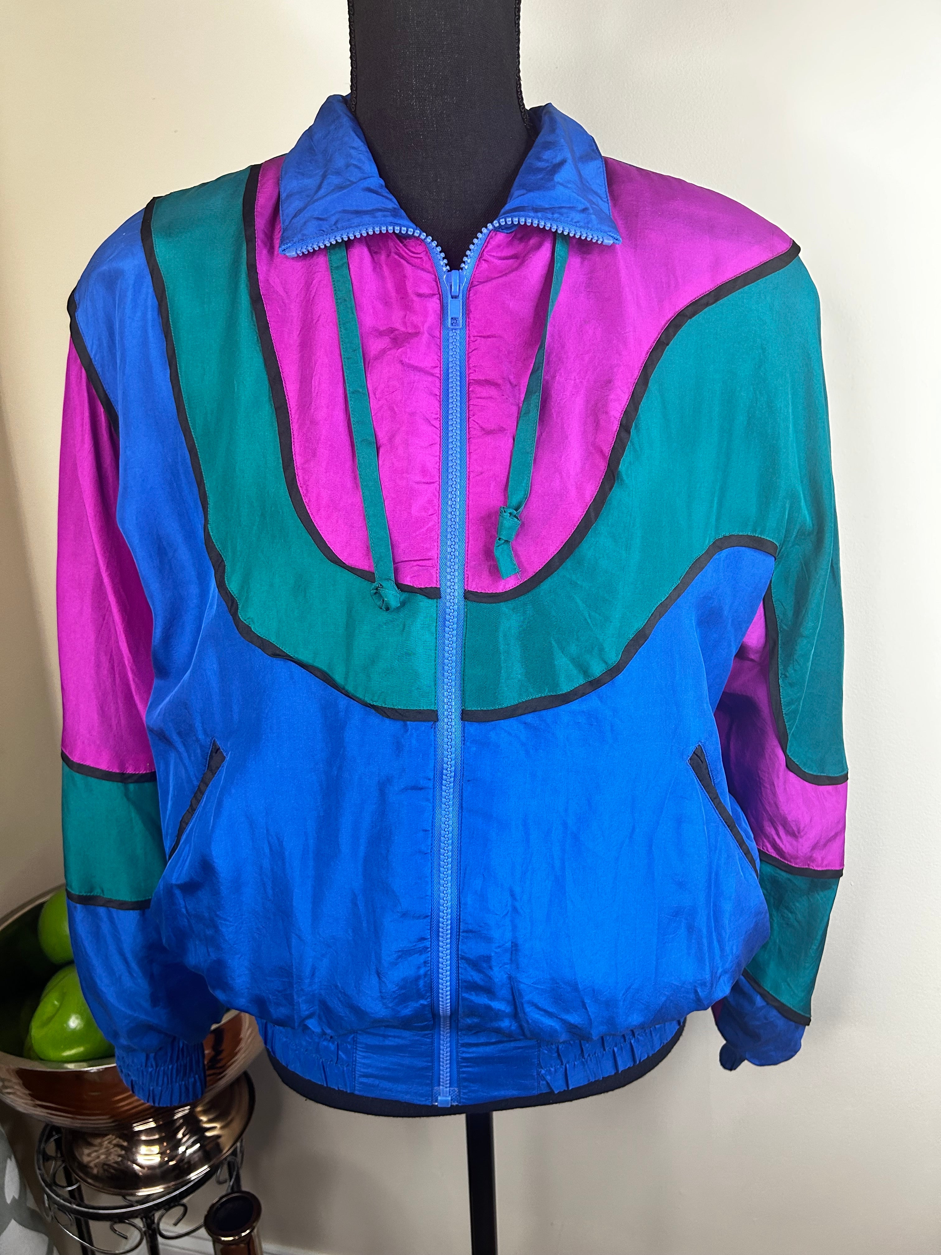 Vintage Louis Paris Colorblock Bomber – Thrift D Vintage Clothing